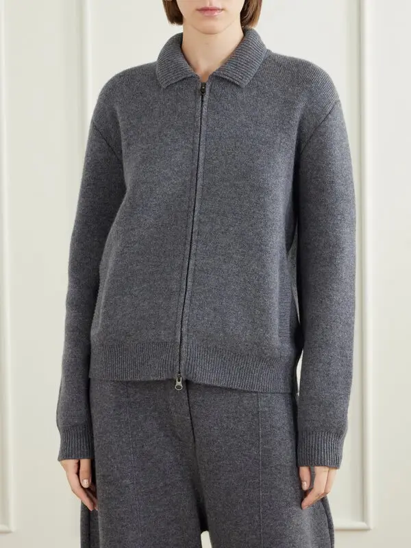 LISA YANG Aleyda" Cashmere Zip-up Cardigan - Gray