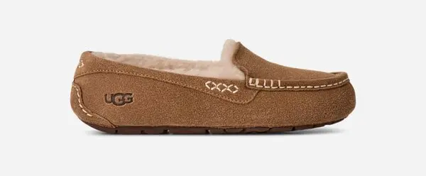 UGG Ansley Sheepskin Suede Slipper - Brown/