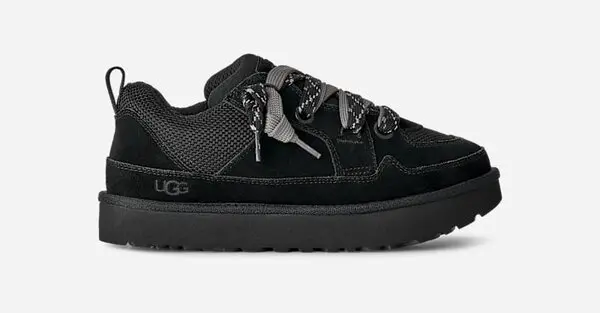 UGG Lo Lowmel Suede/recycled Materials/textile Shoes - Black
