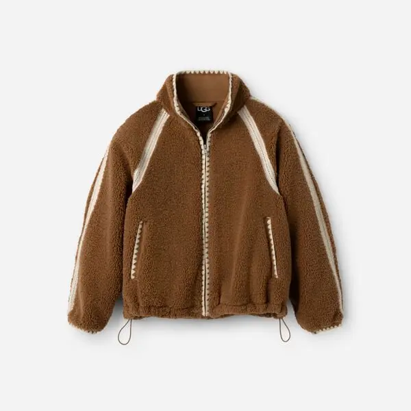 UGG Nikia Crochet Fleece Jacket - Chestnut