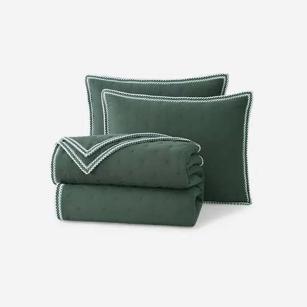 UGG Devon Braid Quilt Set T/txl Polyester Bedding - Arugula