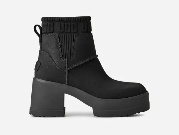 UGG Moxy Chelsea Leather Boots - Black