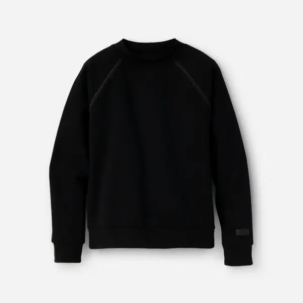 UGG Classic Crewneck Cotton Blend/recycled Materials Tops - Black