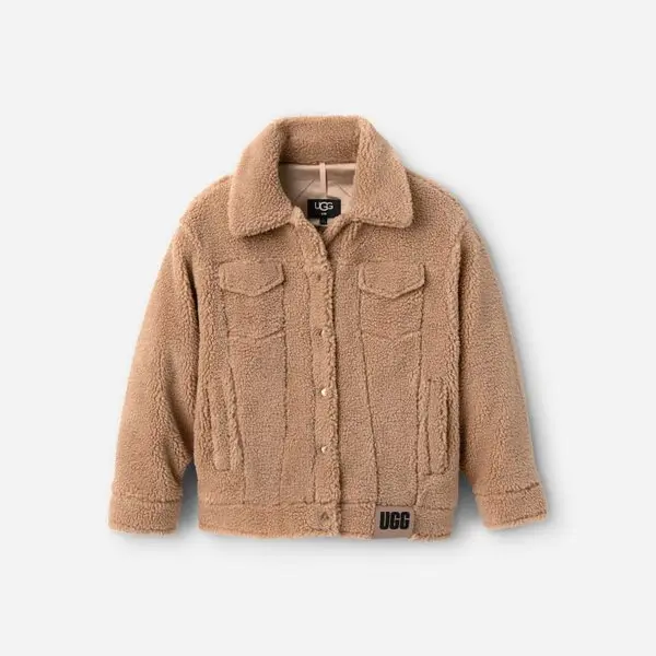 UGG Frankie Sherpa Trucker Jacket Fleece/recycled Materials - Brown/