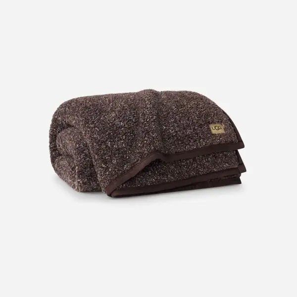 UGG Classic Fluff Throw 50" X 70" Polyester Blankets - Burnt Cedar