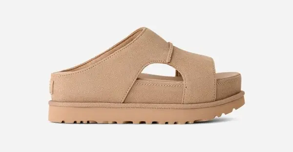 UGG Goldenstar Hi Cutout Slide Suede Als - Sand