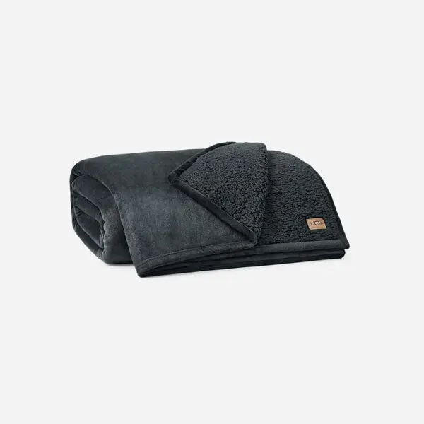 UGG Avery Xl Throw 90"x92" Blankets - Charcoal