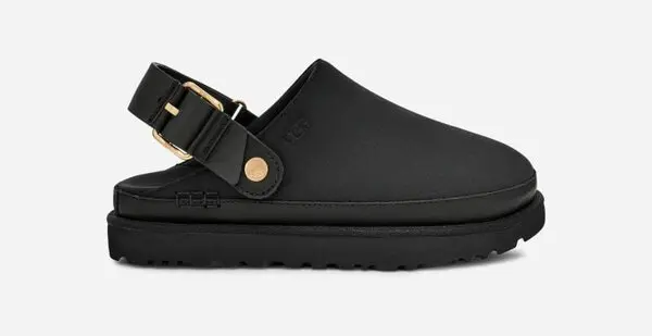 UGG Goldenstar Villa Clog Nubuck Shoes - Black