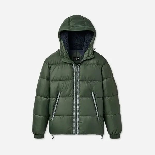 UGG Xayden Braid Puffer Jacket Nylon - Arugula