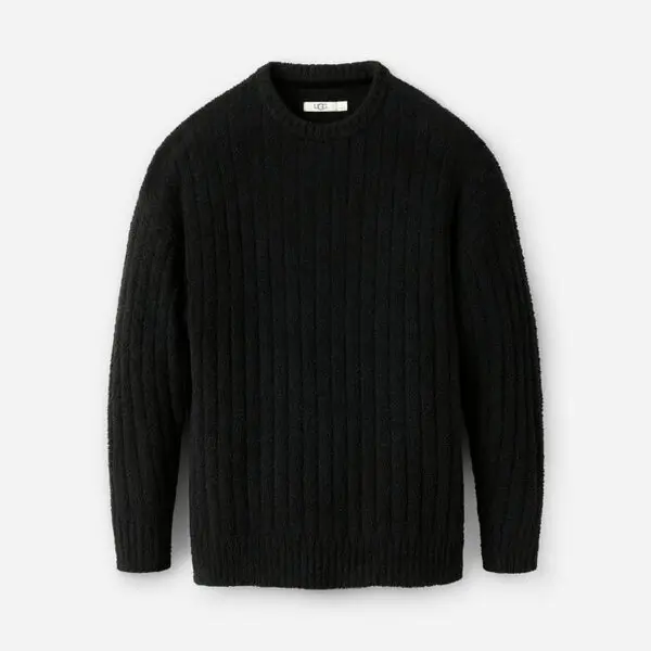 UGG Riz Top Rib Cozy Knit Tops - Black