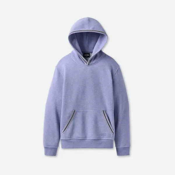UGG Tasman Hoodie Cotton Blend/recycled Materials Tops - Dusted Iris Heather