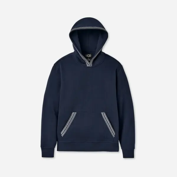 UGG Tasman Hoodie Cotton Blend/recycled Materials Tops - Mariner