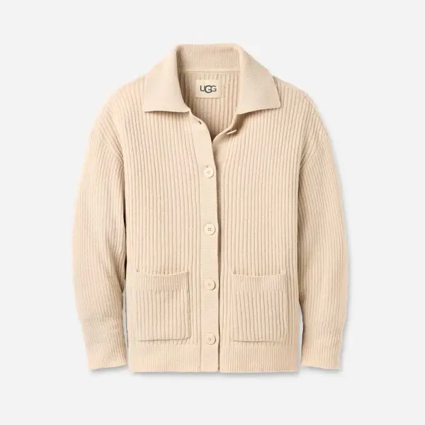 UGG Junipher Cardigan Lite Polyester/recycled Materials Tops - Sand