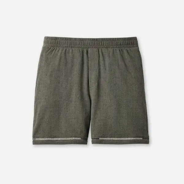 UGG Jaxtyn Tailored Textured Knit Shorts - Green Grey