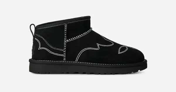 UGG Classic Ultra Mini Western Sheepskin - Black