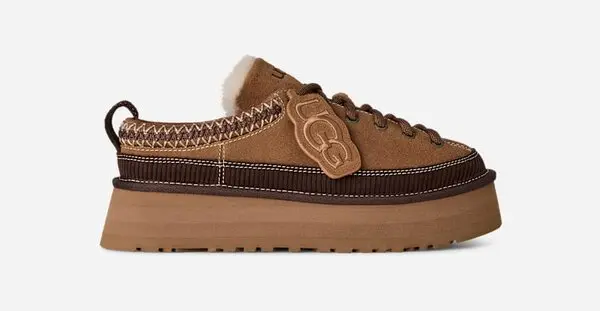UGG Heritage Lace-up Slipper Sheepskin - Chestnut
