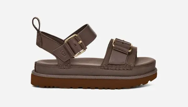 UGG Goldenstar Villa Nubuck/leather Sandals - Molasses