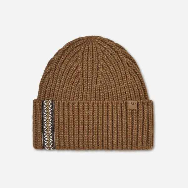 UGG Chunky Rib Braid Beanie - Chestnut
