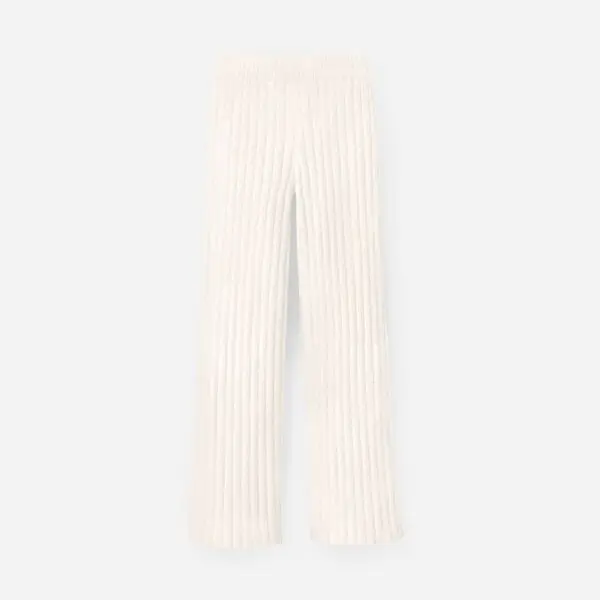 UGG Terri Ribbed Wide Leg Knit Bottoms - Cream