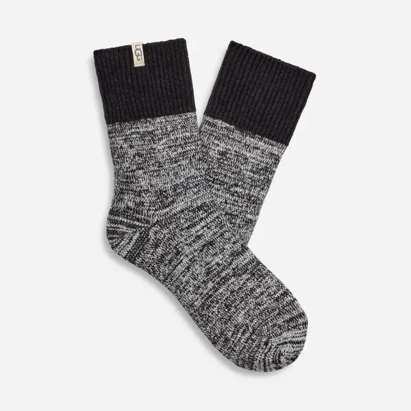 UGG Rib Knit Slouchy Quarter Knit/recycled Materials - Black