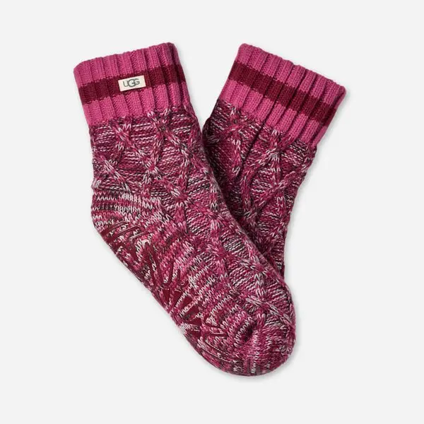 UGG Deedee Fleece Lined Quarter Ii Acrylic Blend Socks - Strawberry