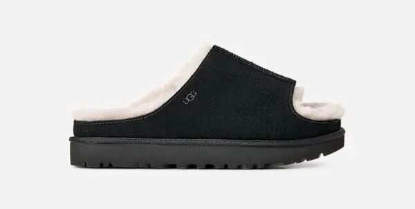 UGG Greenport Slide Sheepskin Slippers - Black