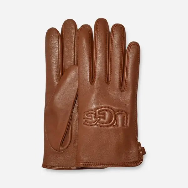 UGG Shorty Logo Glove - Chestnut