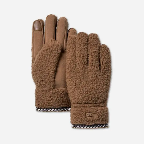 UGG Braid Gloves - Light Chestnut