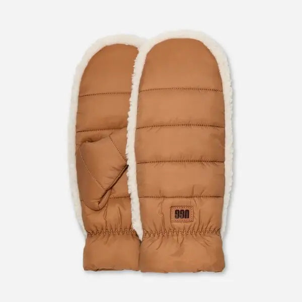 UGG Aw Fluff Mitten Nylon/recycled Materials - Chestnut