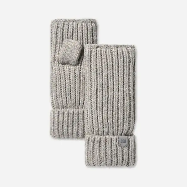 UGG Chunky Rib Fingerless Gloves - Cobble