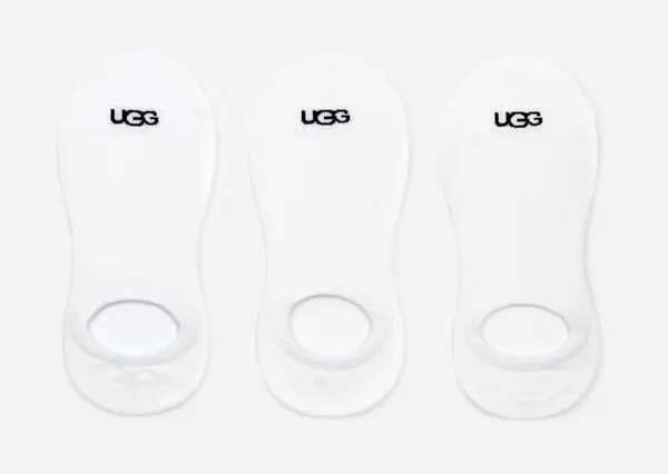 UGG No-show Socks 3 Pack - White/