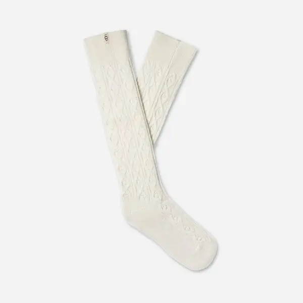 UGG Rensa Cable Knit Knee-high Socks - Cream