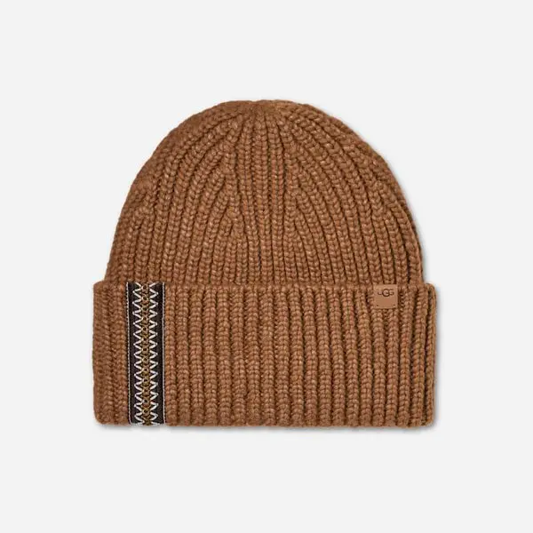 UGG Braided Ribbed Beanie - Chestnut
