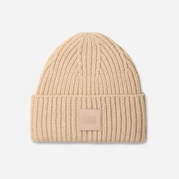 UGG Chunky Rib Knit Beanie - Cream