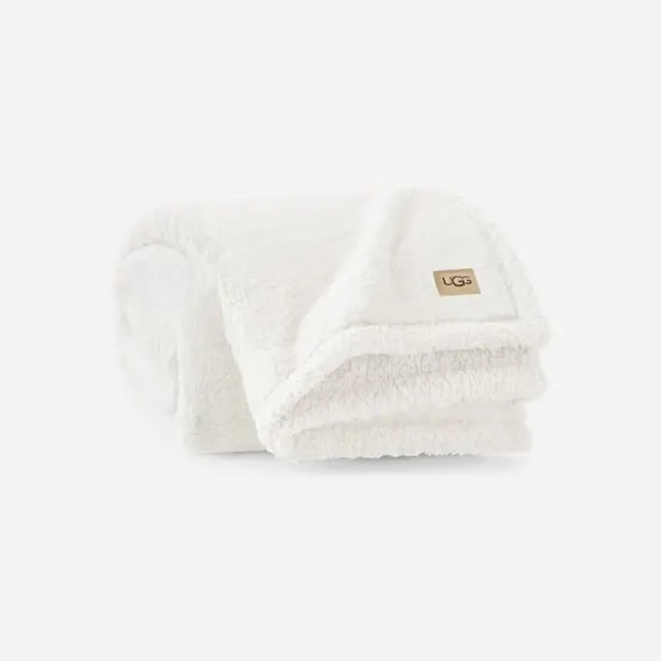 UGG Cynthia Throw 50" X 70" Polyester Blankets - Snow