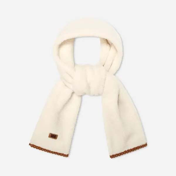 UGG Fluff Scalloped Scarf Fleece Scarves - Nimbus