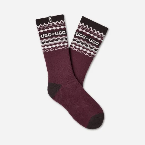 UGG Keavy Cozy Crew Acrylic Blend - Uggisle Wild Grape Multi