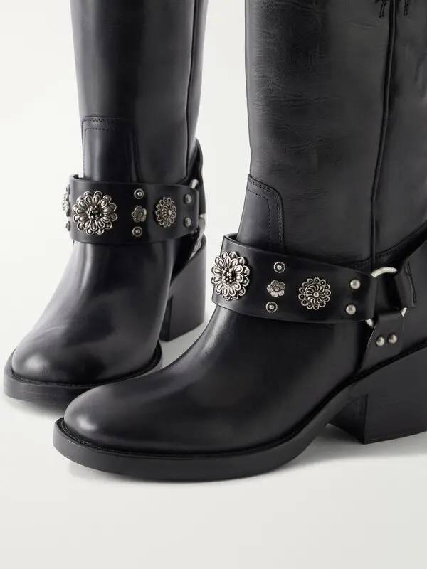 Chloé Dakota Stud-embellished Boots - Black