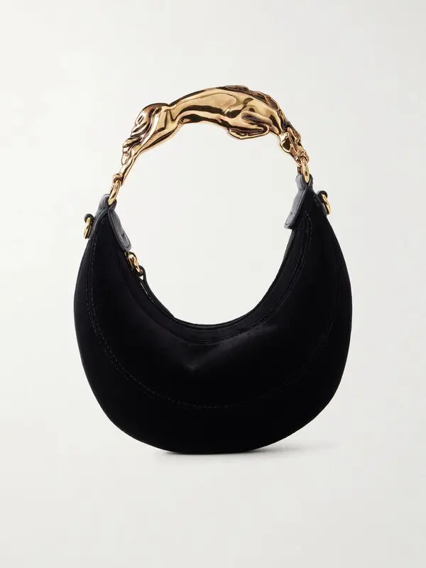 Chloé Chain Horse Velvet Shoulder Bag