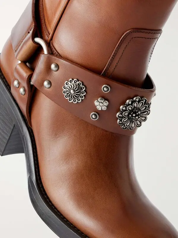 Chloé Dakota Stud-embellished Leather Knee Boots