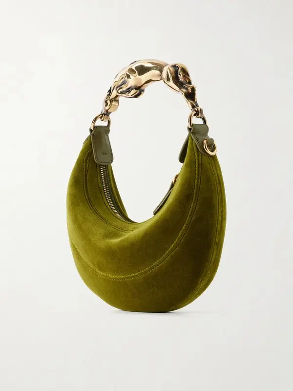 Chloé Chain Horse Velvet Shoulder Bag