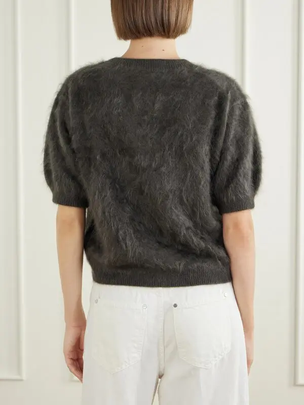 LISA YANG Brushed Cashmere Cardigan