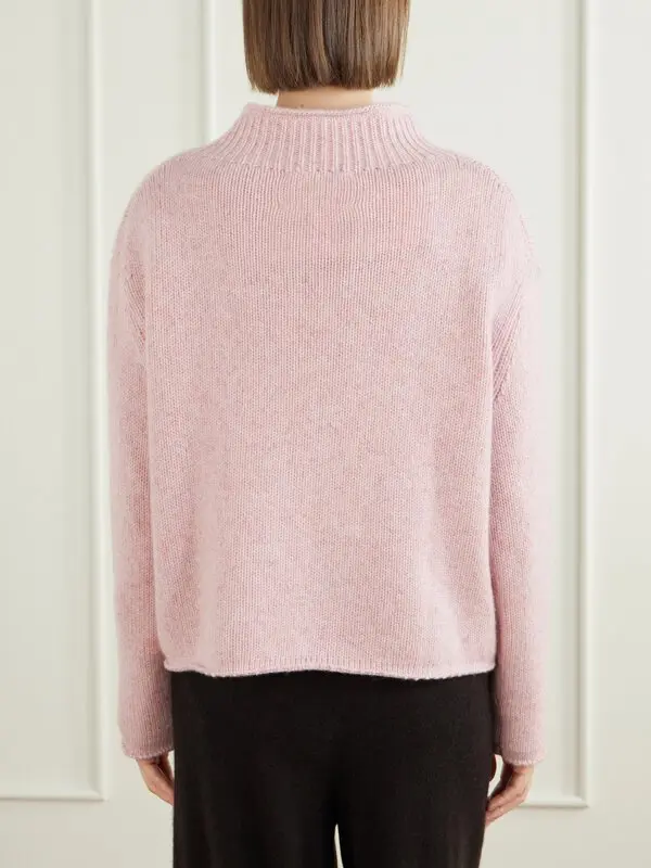 LISA YANG Nariel Cashmere Turtleneck Sweater - Pink