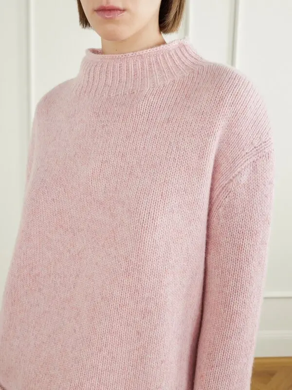 LISA YANG Nariel Cashmere Turtleneck Sweater - Pink