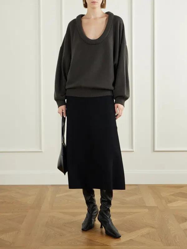 LISA YANG Doria Cashmere Sweater - Green