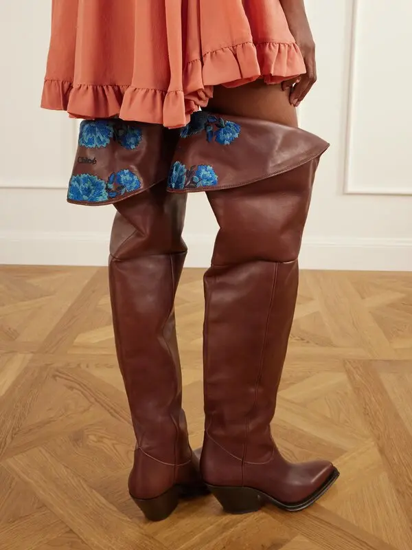 Chloé Leather Over-the-knee Boots - Brown
