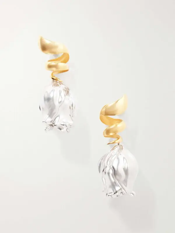 Chloé Tulip Two-tone Earrings - Gold