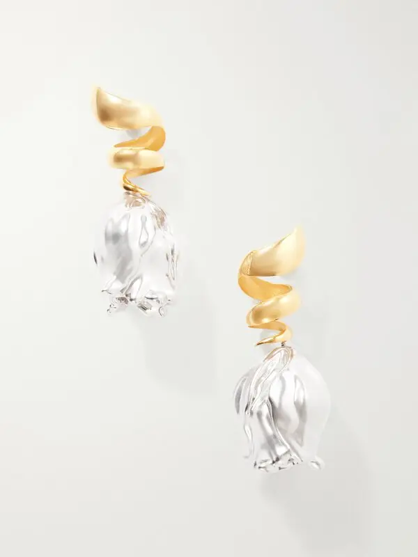 Chloé Tulip Two-tone Earrings - Gold