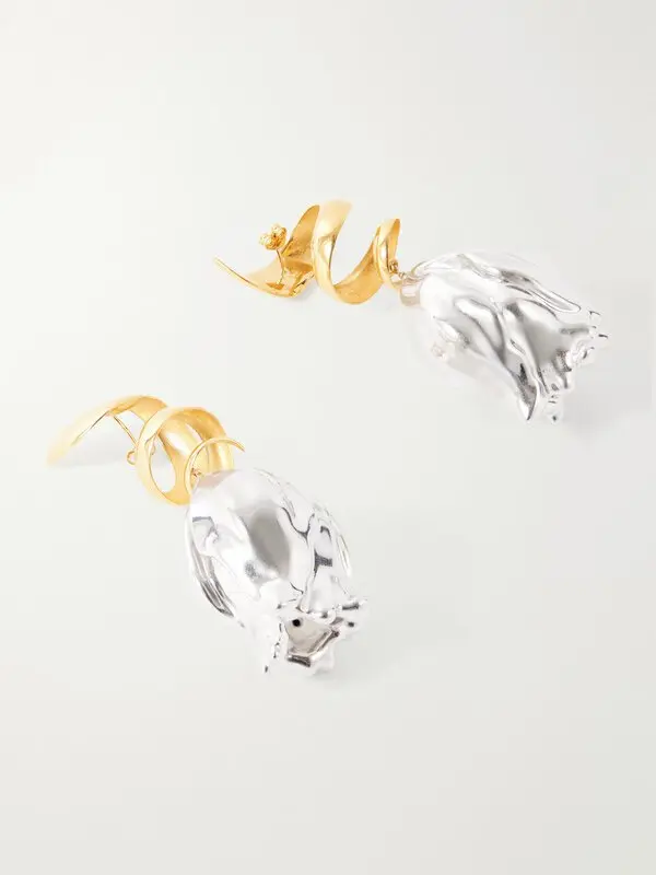 Chloé Tulip Two-tone Earrings - Gold