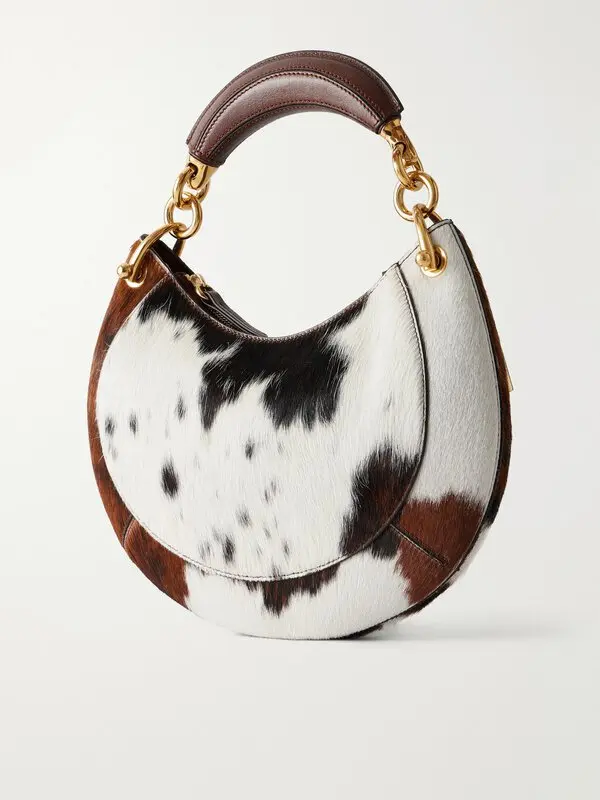 Chloé Calf Hair And Leather Shoulder Bag - Animal Print
